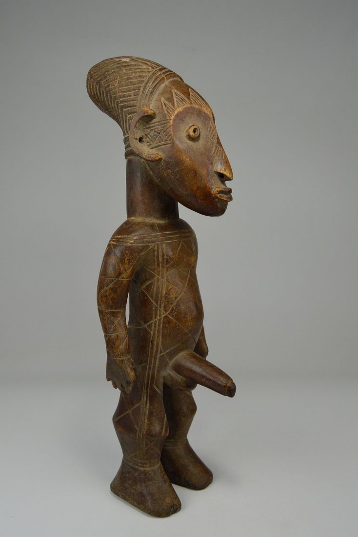 Mangbetu Male Sculpture With Erect Phallus, African Art