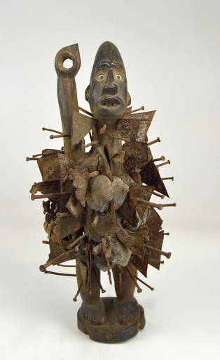Vintage Kongo N'kisi Magic Nail Fetish African Art