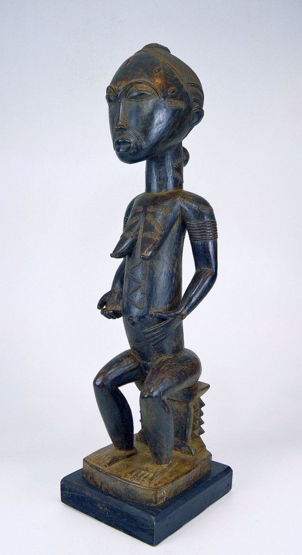 Large Old Baule Female Diviners Sculpture African Art