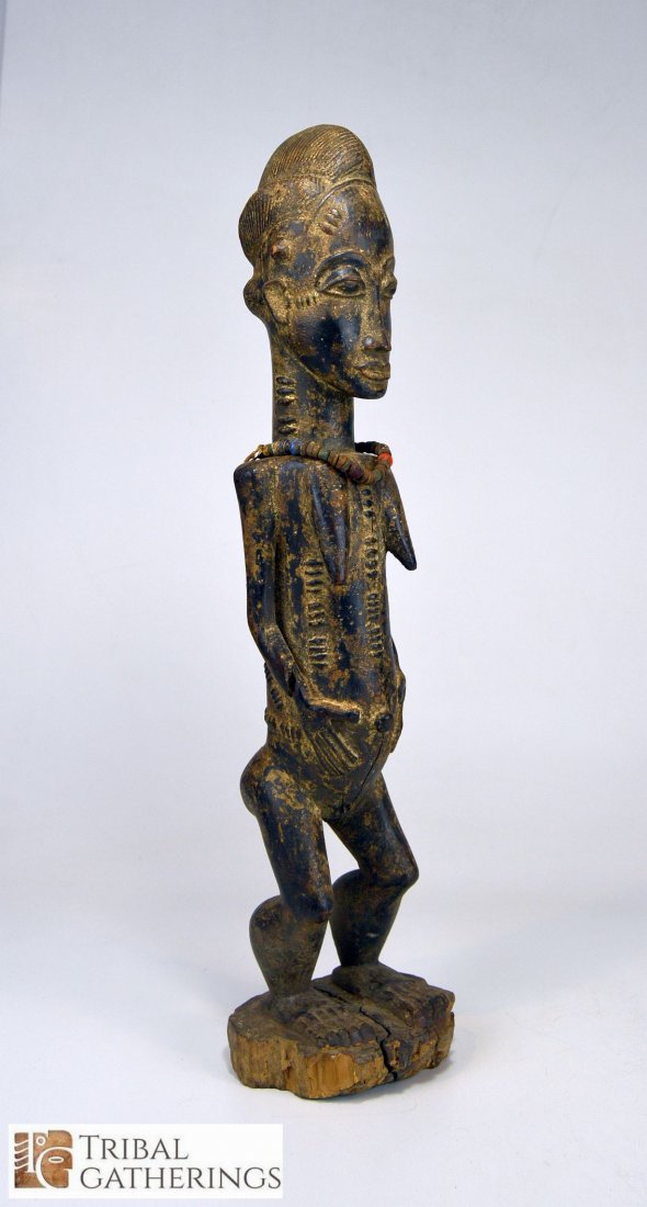 A Very Old Baule Female Spirit Wife, African Art