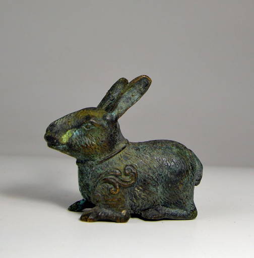 Vintage Bronze Rabbit Sculpture From Bali