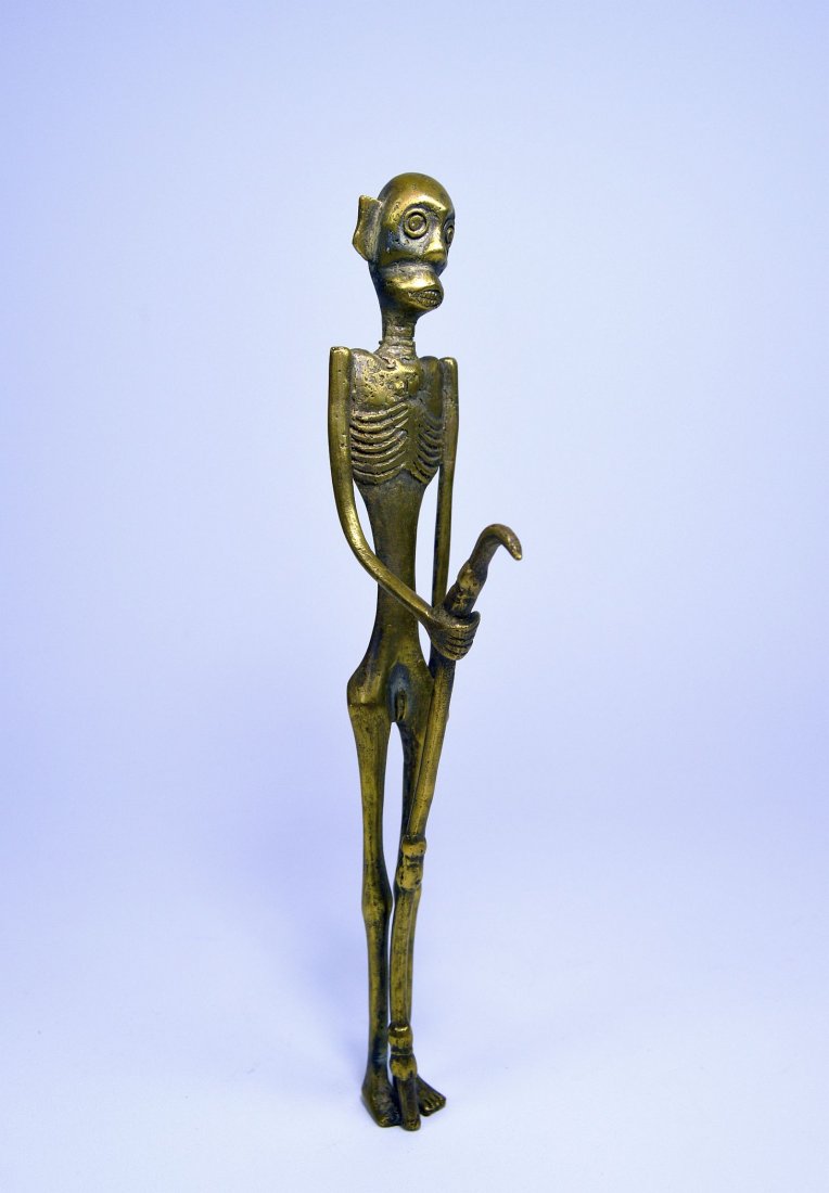 Naga Bronze Skeleton Ancestor Sculpture, India Tribal