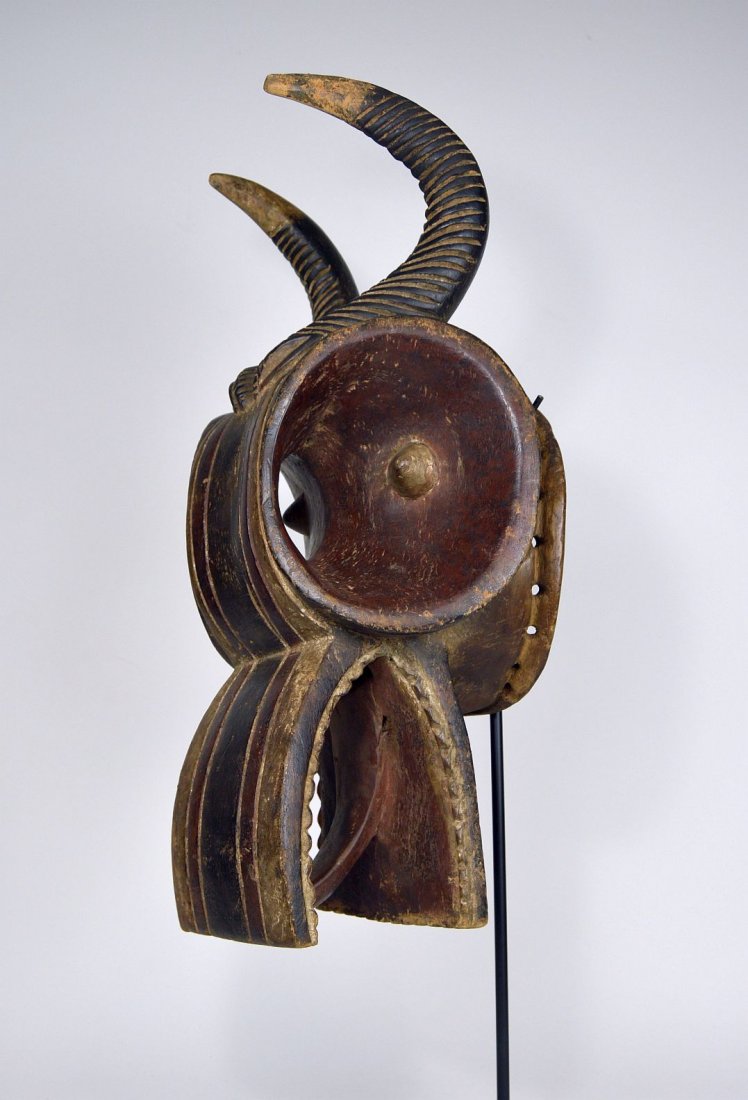 Baule Goli Glin Bush Cow African Helmet Mask