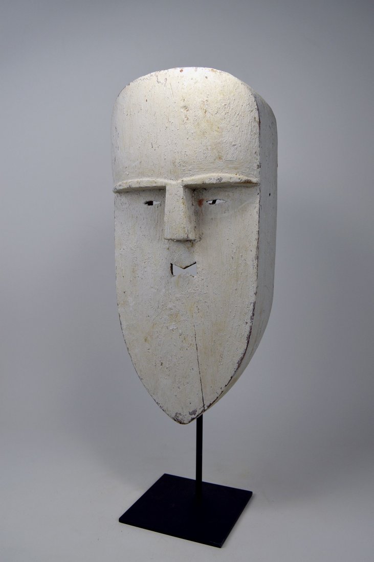 White Adouma African mask, African Art