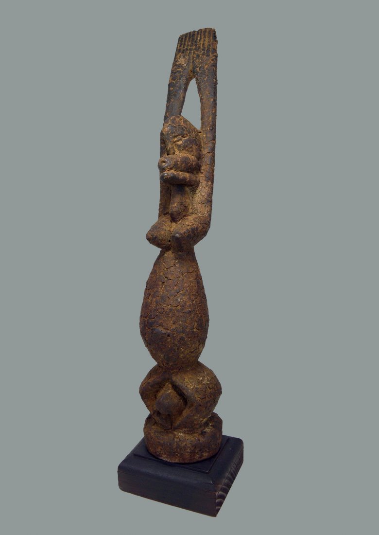 Encrusted Old Dogon Female Nommo sculpture, African Art