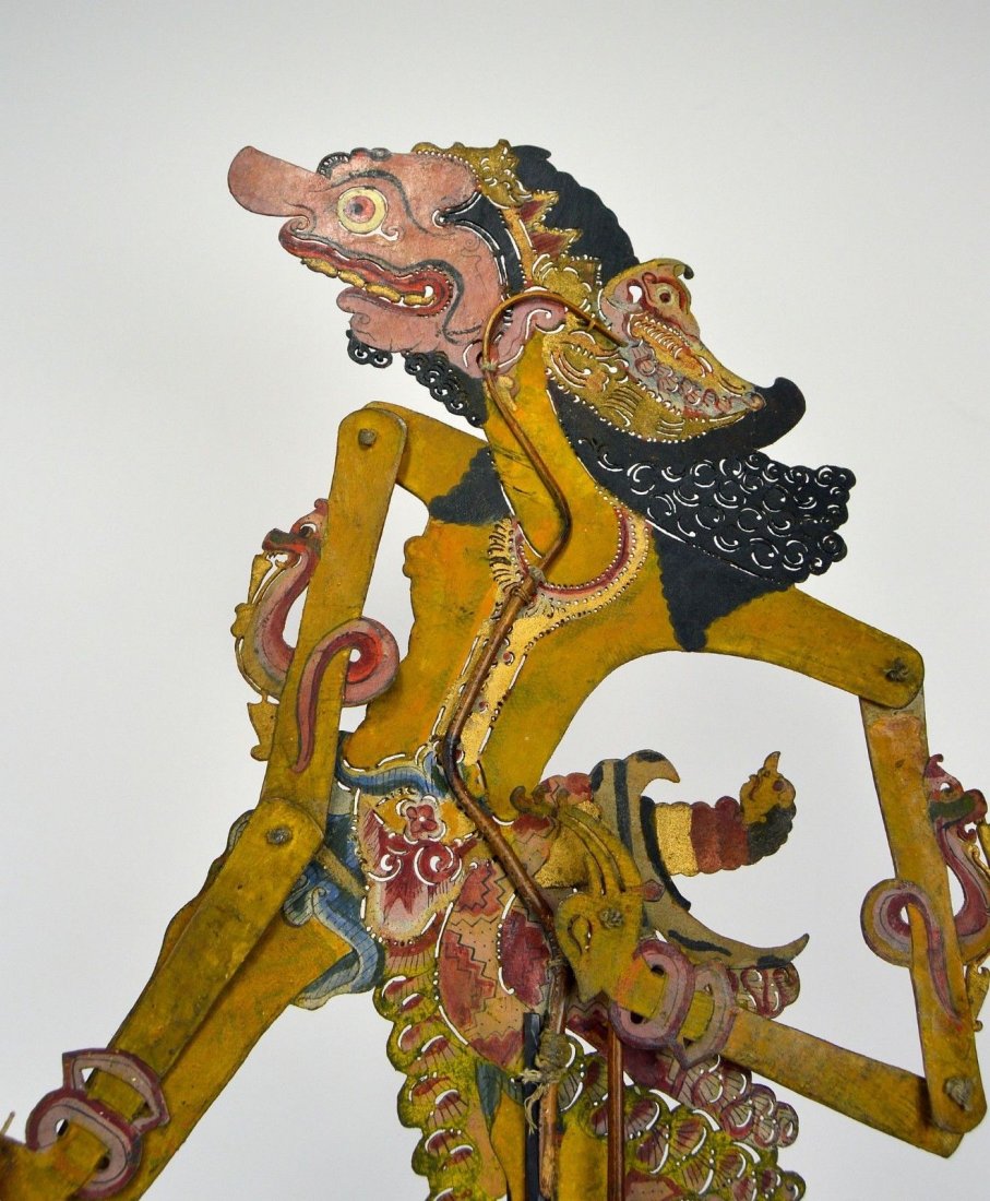 Cunning Sengkuni, Antique Wayang Kulit Shadow Puppet