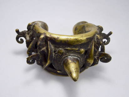 Rare Bronze Horseman Pendant Kotoko Chad