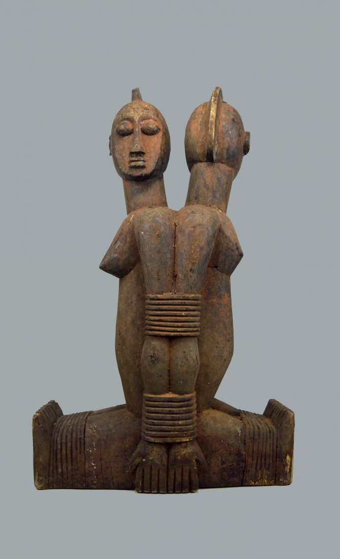 LOBI BATEBA SHRINE SCULPTURE OF MALE & FEMALE SLAVES