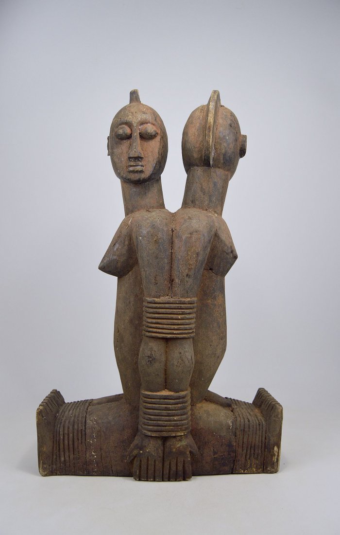 LOBI BATEBA SHRINE SCULPTURE OF MALE & FEMALE SLAVES