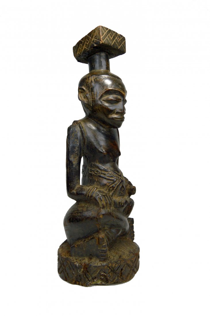TALL KUBA NDOP PORTRAIT OF THE KING, AFRICAN ART