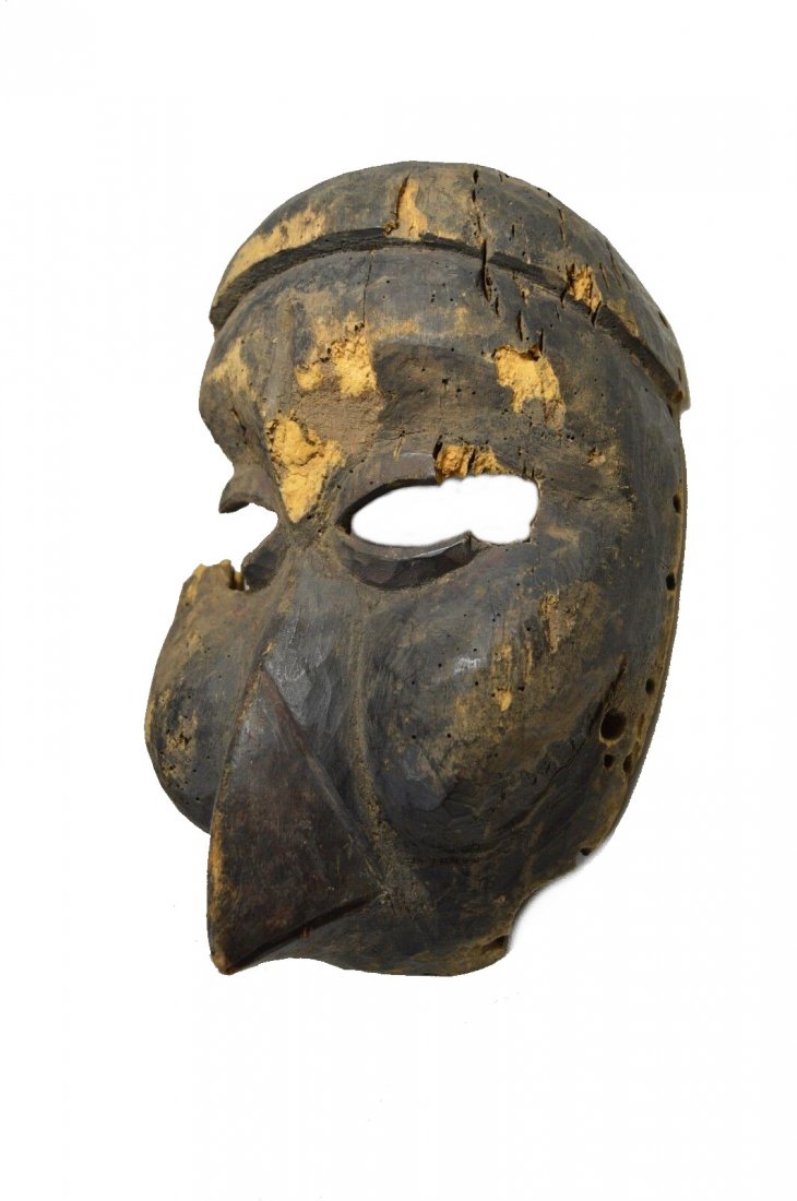 Ancient Ex~ Museum Bini Avian Mask, African Mask
