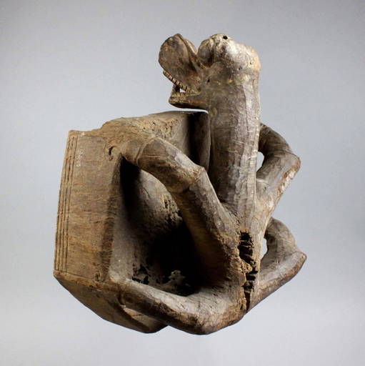 Rare Dayak Aso Dragon Shrine Guardian Sculpture