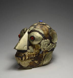Tibetan Ritual Kapala Skull