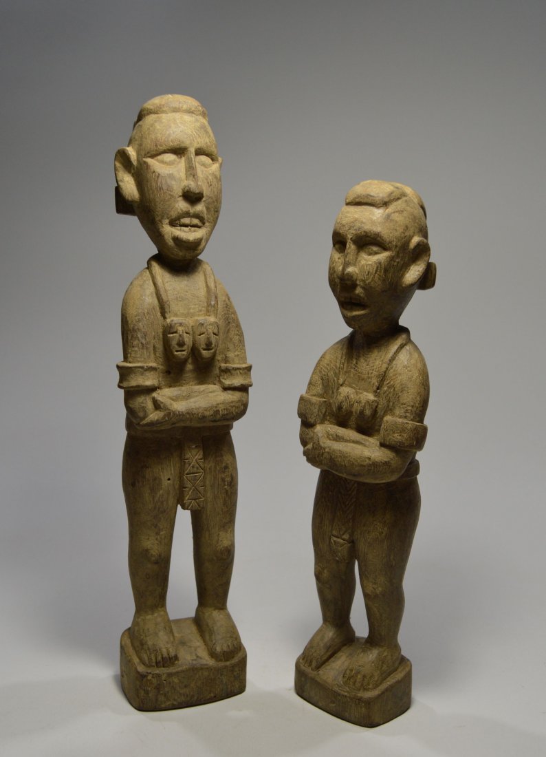 For Auction: Rare Pair of Naga Sculptures wearing Trophy Skulls (#0062 ...