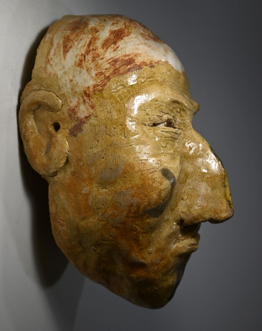Ceramic Death Mask Of A Native American