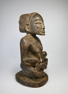 Standing Luba Janus Figure, Ex Jean Pierre Hallet