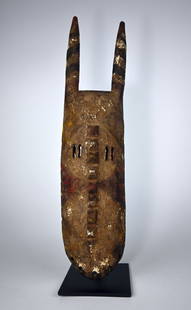 Bobo Bush Cow Mask On Stand Burkina Faso African Tribal Art