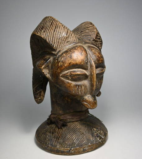 A Yoruba Owo Ram Head Altar Piece