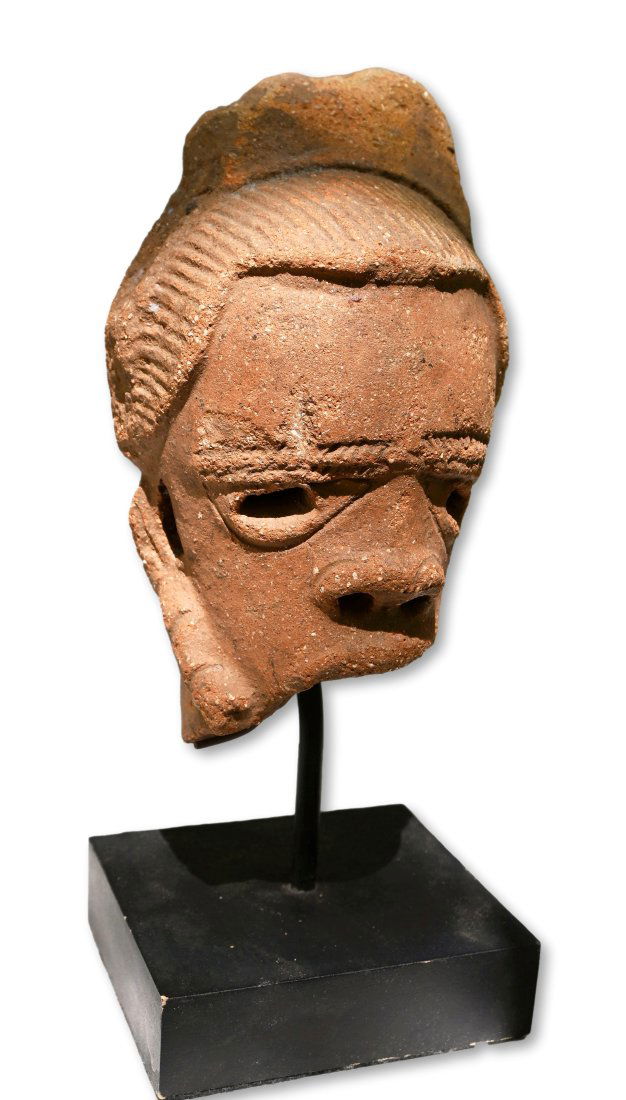 Ancient Nok Terracotta Head 500 Bc 200 Ad