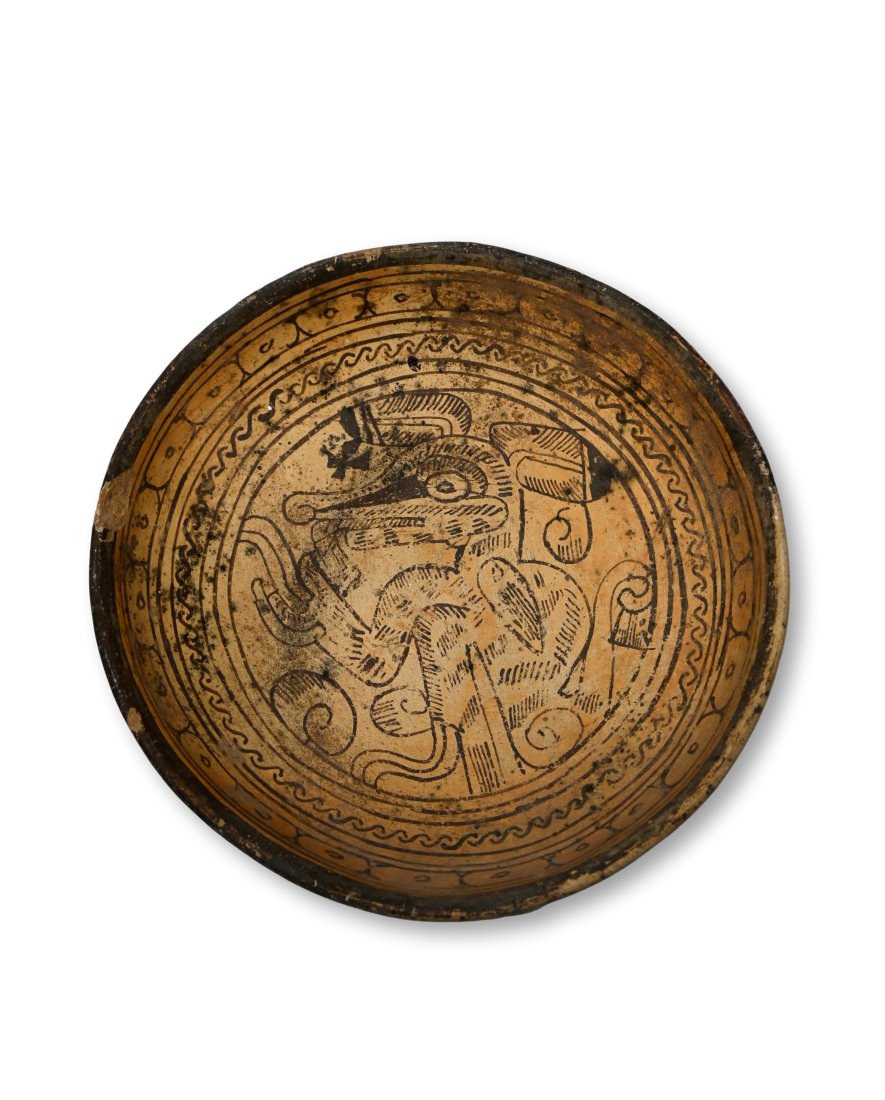 Ancient Pre Columbian Mayan Plate Auction