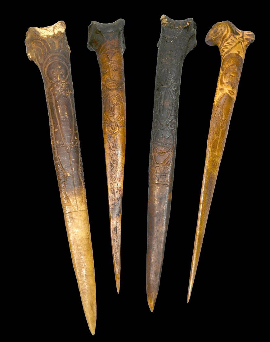 A Collection Of Bone Daggers Ex Cunningham Auction