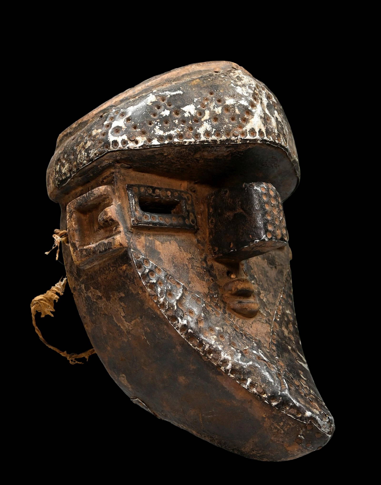 A Rare Lawalwa Metal Covered Mask Ex Sam Hilu Collection Auction