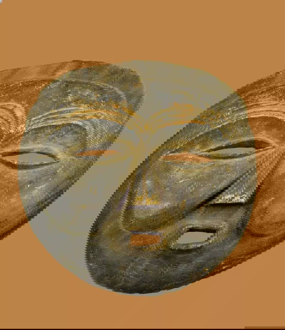 Rare Old Mbundu Sachihongo Mask Collected In Situ 1972 Auction