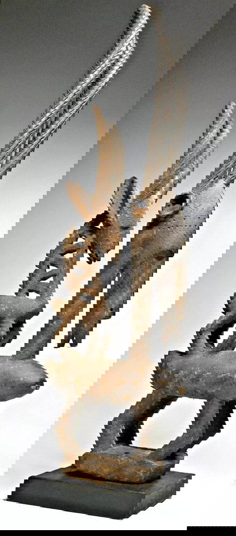 A Bamana Chiwara Mother & Child Dance Crest Auction