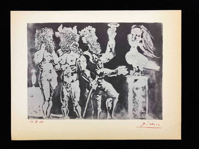 "suite Vollard" Lithograph Pencil Signed "picasso"