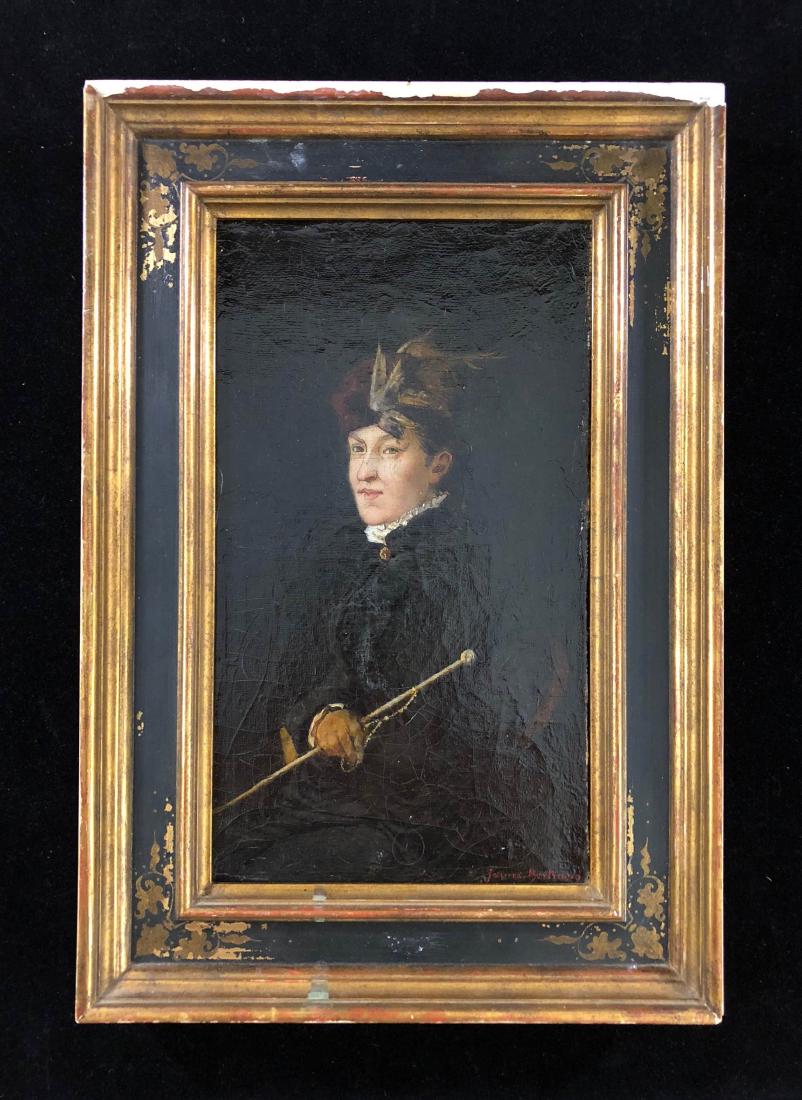 Jean-Baptiste Bertrand (French, 1823-1987) Hand Painted