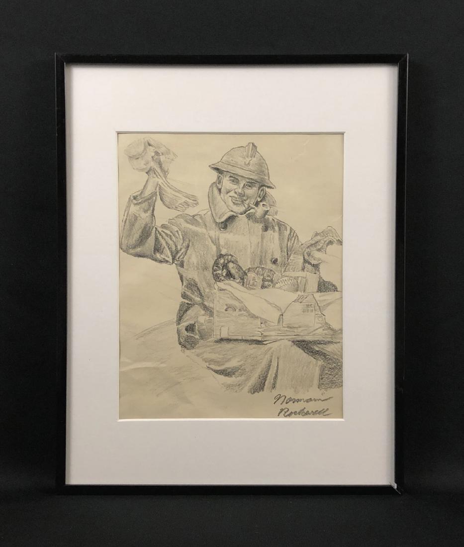 Norman Rockwell (1894-1978) Graphite Drawing - style of