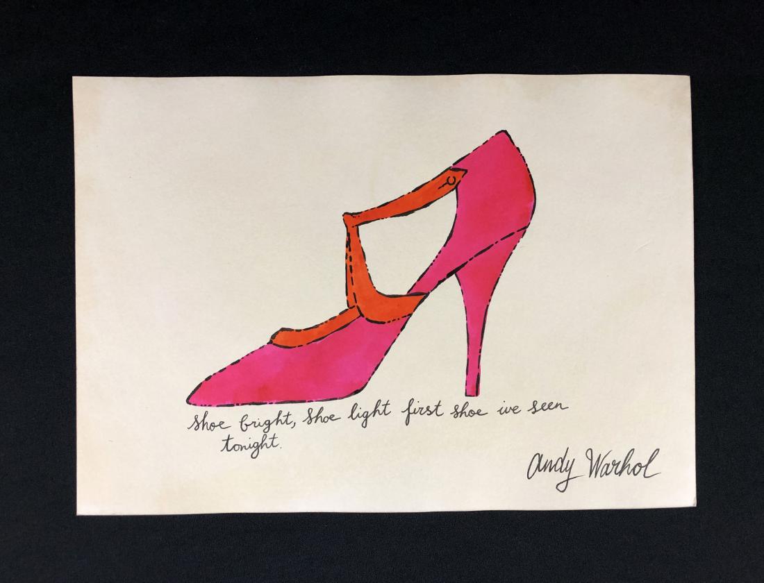 Andy Warhol (1928-1987) Mixed Media Drawing - style of