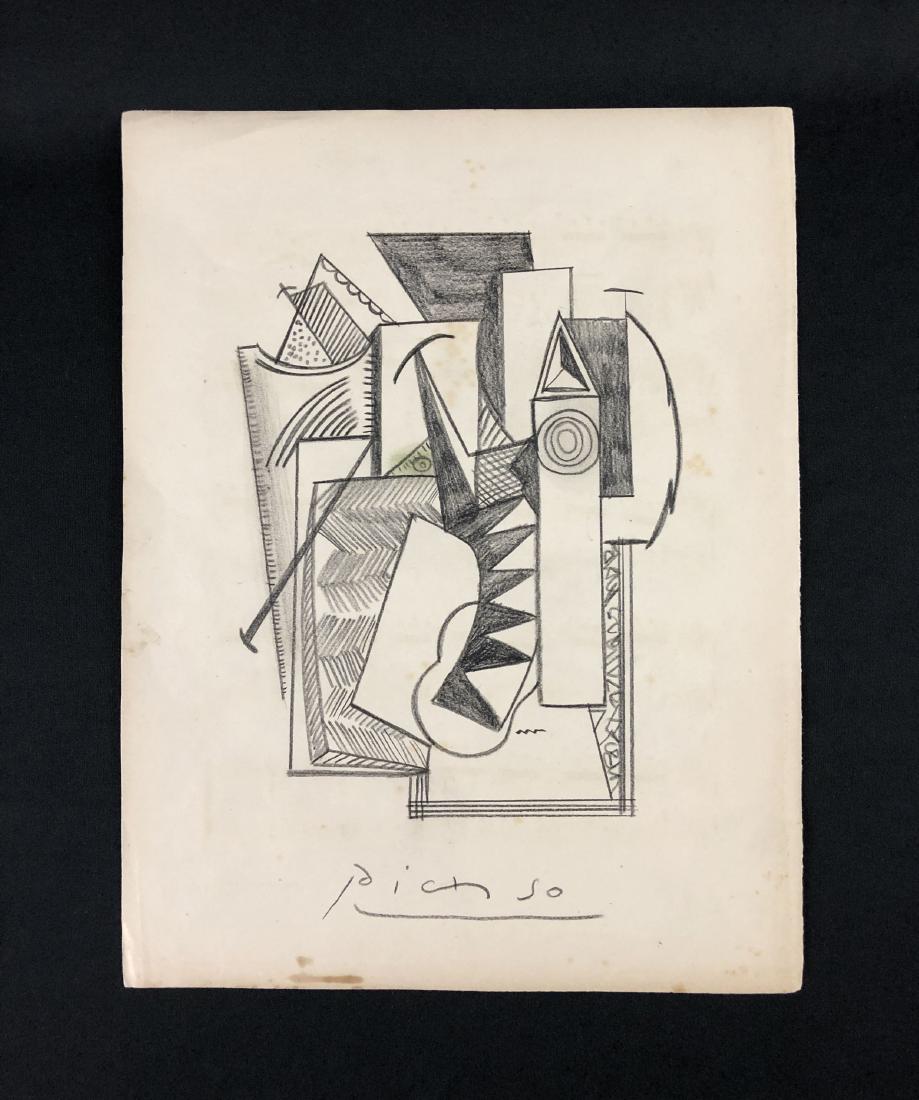 In the style of Pablo Picasso-- Colored Pencil on