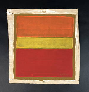 Mark Rothko (1903 1970) Oil On Canvas Attrib. Coa Size: