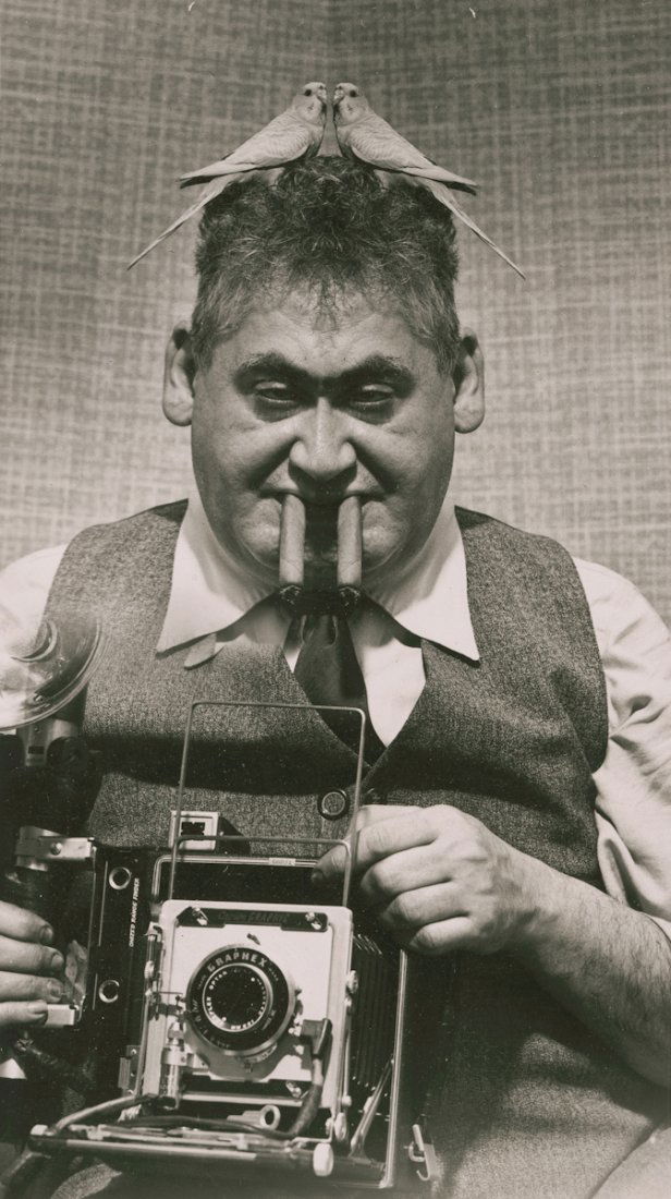 WEEGEE DISTORTED SELF PORTRAIT.