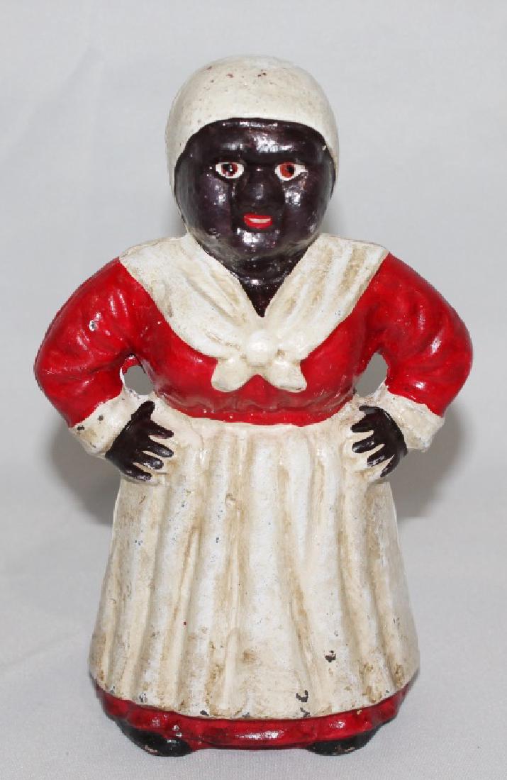 Vintage Cast Iron Aunt Jemima Mammy Bank/doorstop