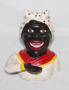 Antique Cast Iron Aunt Jemima / Mammy Bank