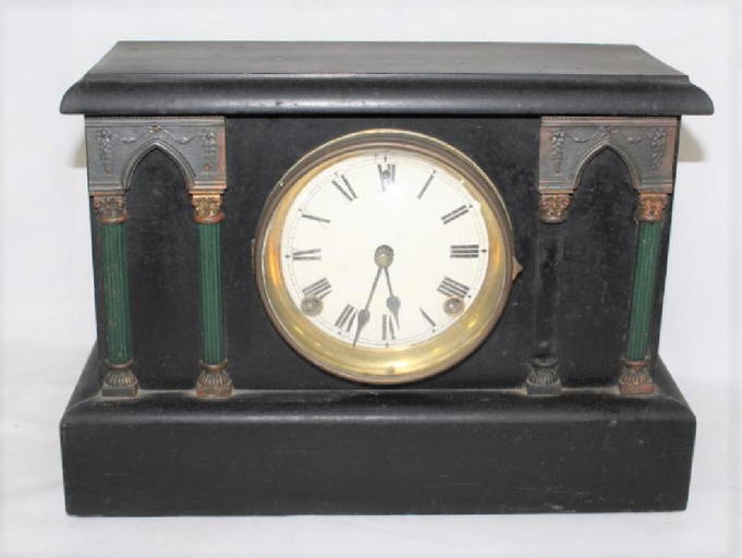 Antique Wood 8 Day Clock By Sessions Clock Co.