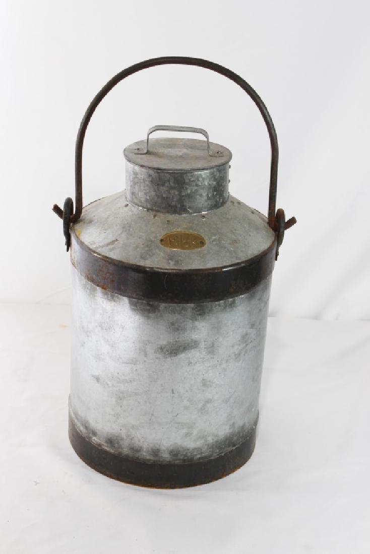 Antique Tin Milk Can