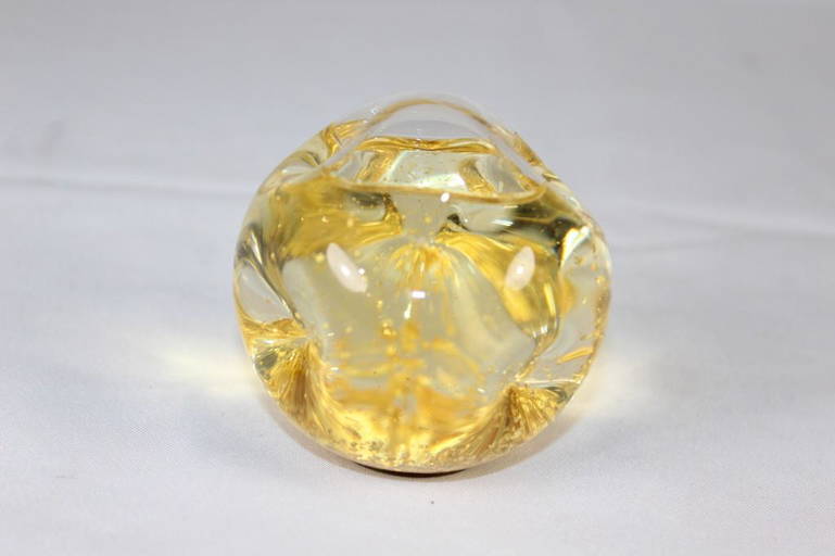 Gold 23k Paperweight Golden Flow Studios