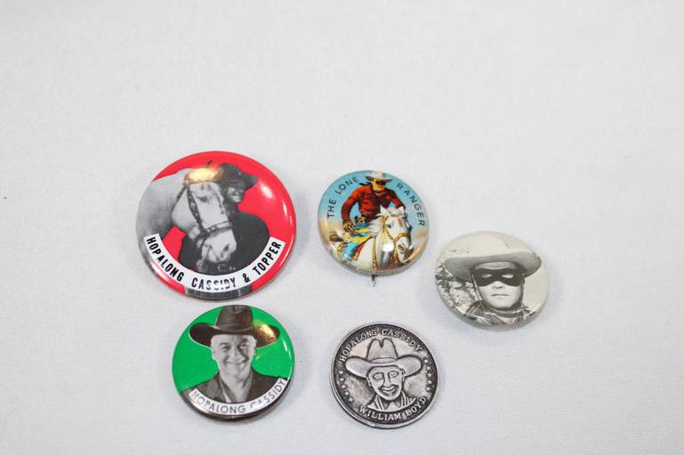 Hopalong Cassidy & Lone Ranger Pins / Coin - Nov 20, 2021 | Auctions by ...