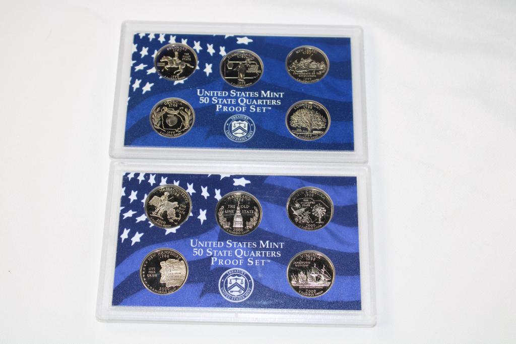 1999 & 2000 Proof Set 50 State Quarters