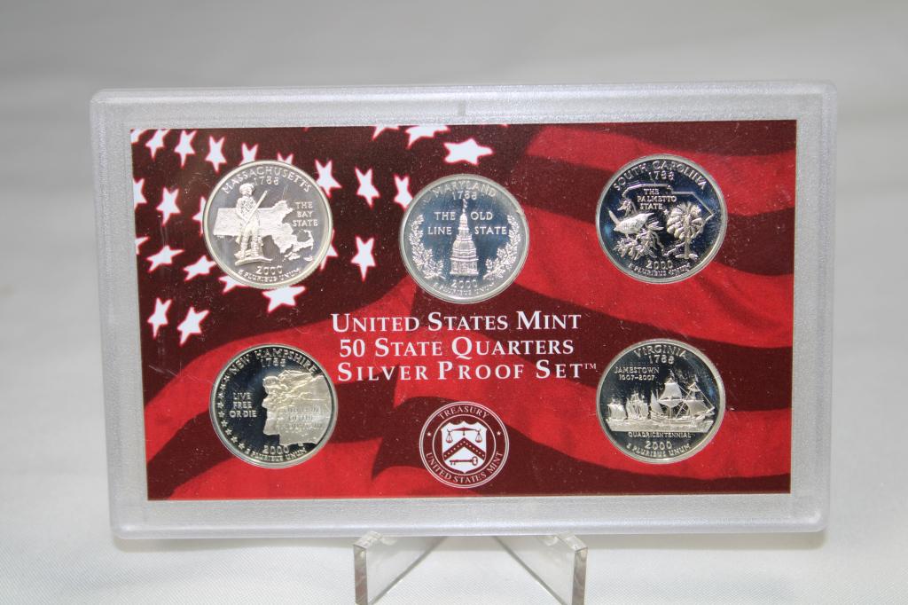 2000 S Us Mint Proof Silver Quarter Set