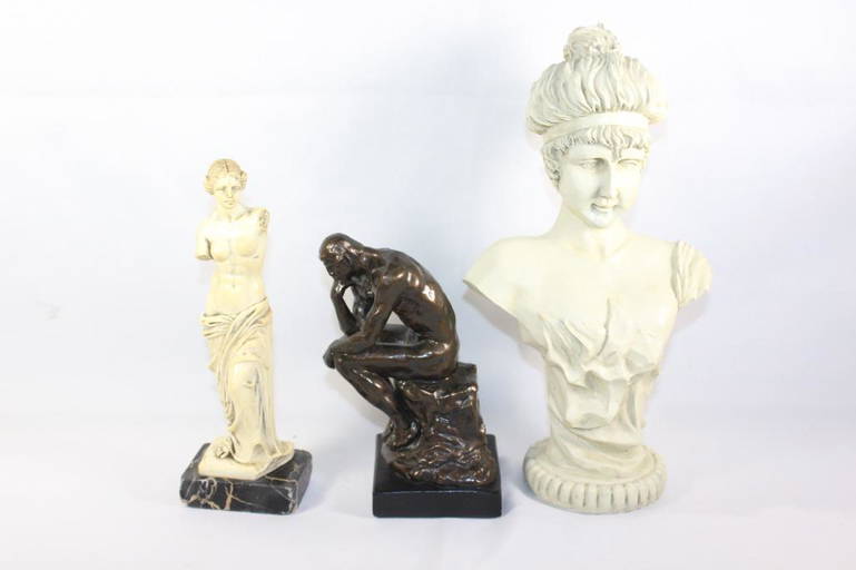 Lot of statues: Rodin, Venus De Milo, Bust of Lady - Feb 19, 2022 ...