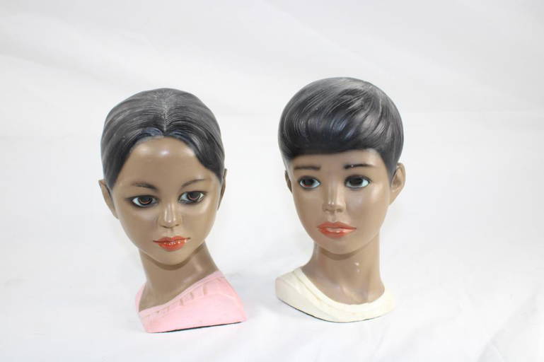 Pair Of Lego Chalkware Busts