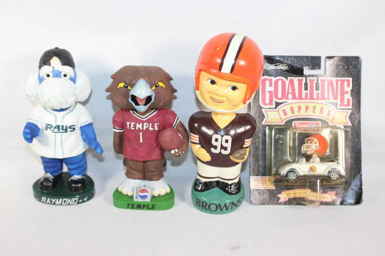 Trio Bobbleheads Browns, Temple And Rays
