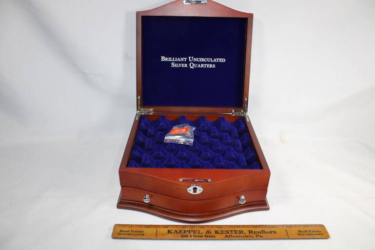 Uncirculated Silver Quarters Display Box