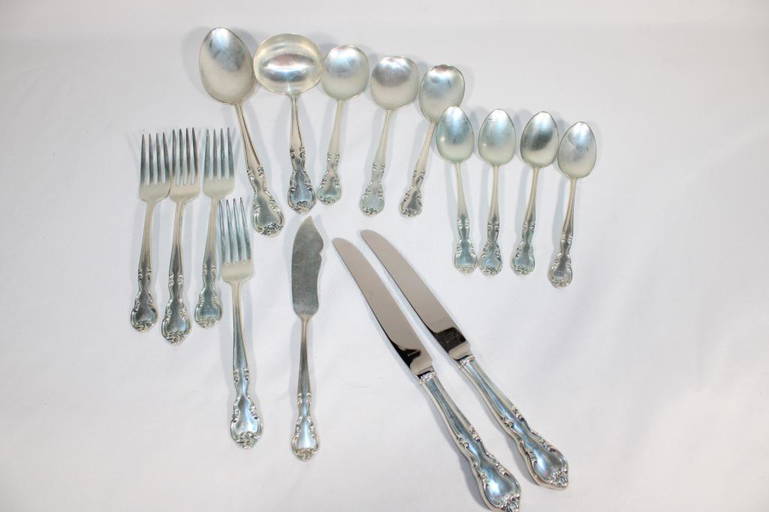 Sterling Silver Flatware Set Easterling 16 Pieces