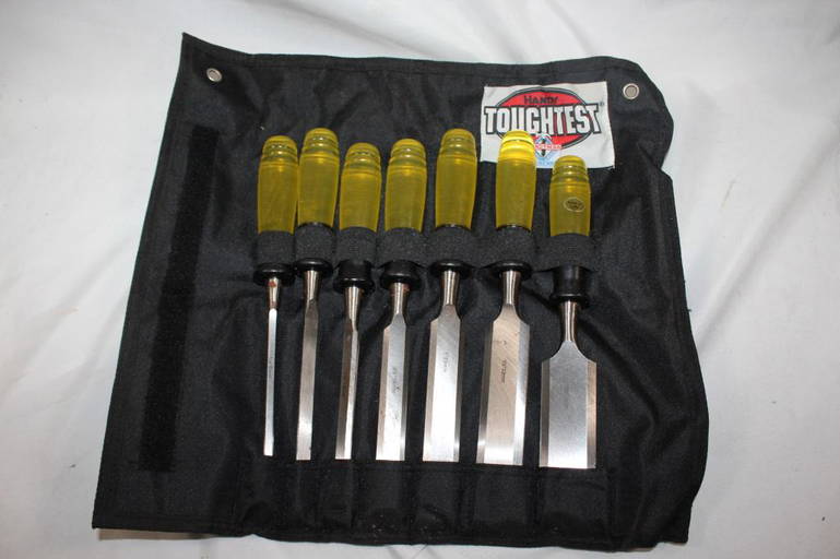 Set of 7 Handy Toughest chisels with case (#0318) on Jul 02, 2022 ...