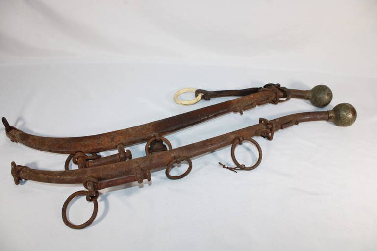 Cast Iron Pair of Hames with Brass Knobs - Oct 15, 2022 | Auctions by ...